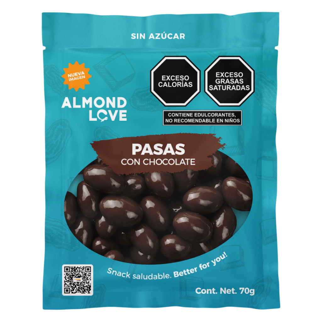 Pasas con chocolate sin azúcar – Almond Love
